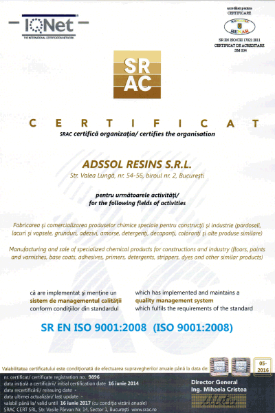 Certificări Adssol